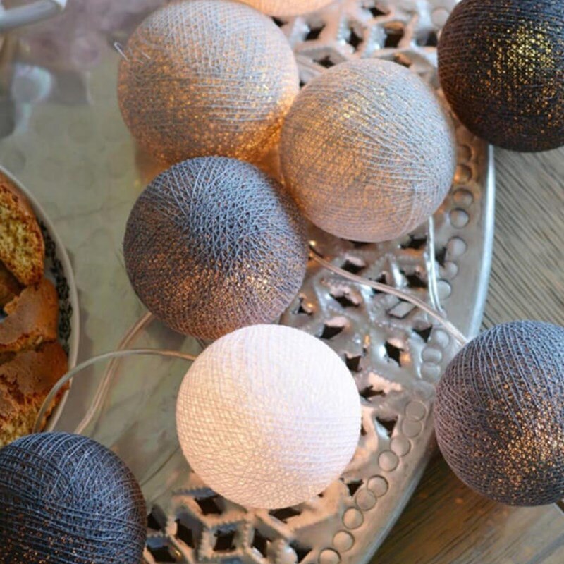 Cotton Ball Light Street Garland Led Chain String ... – Grandado