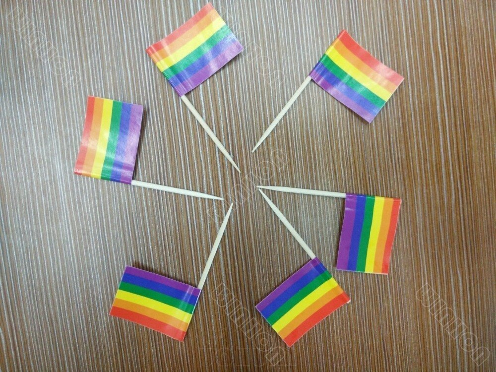 Mini Regenboog Vlag Tandenstoker Vlag 50 Stks/zak ... – Vicedeal