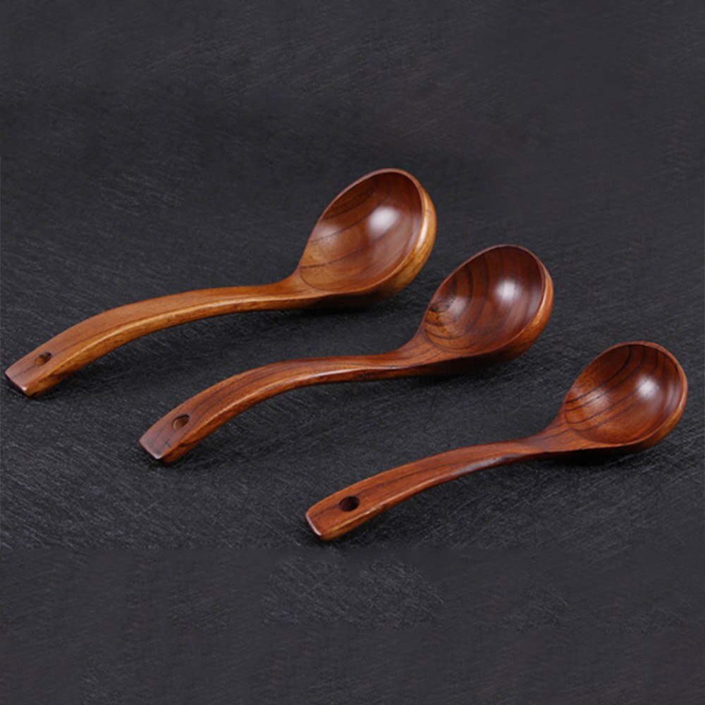 Natural Wooden Spoon Portable Rice Soup Kitchen To... – Vicedeal