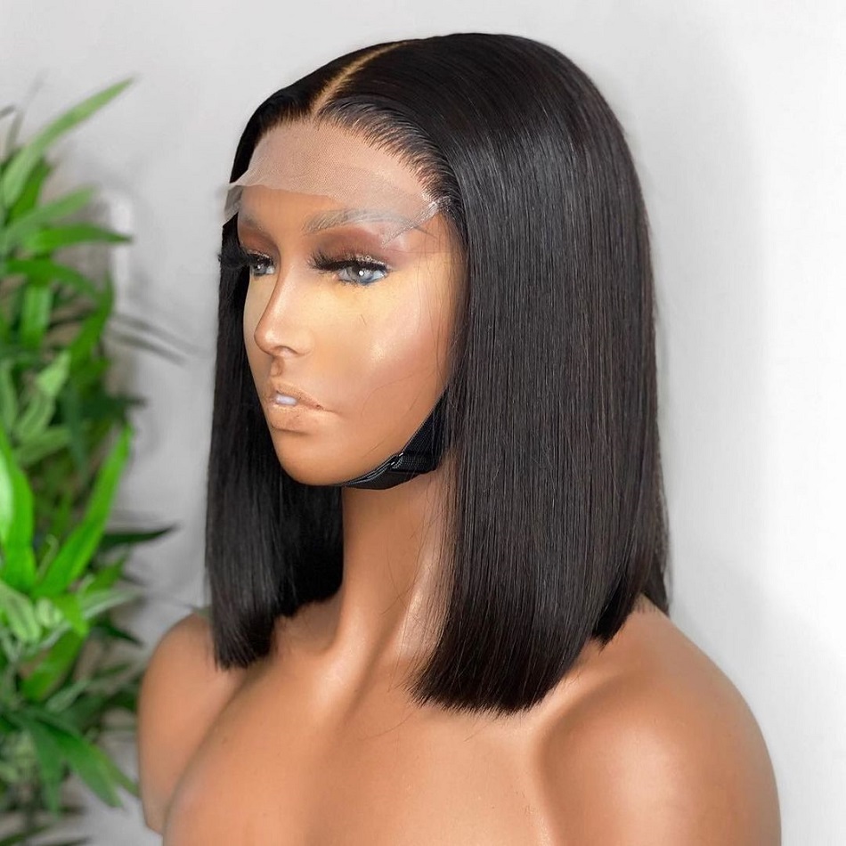 180 Stompe Korte Rechte Synthetische 4*4 Lace Fron... – Vicedeal