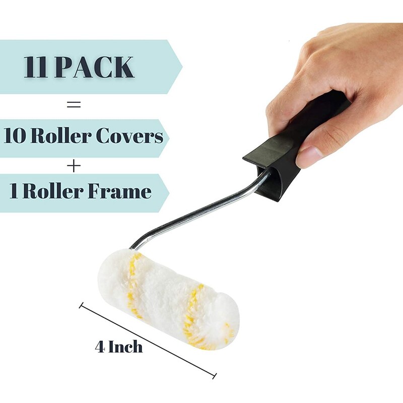 Paint Rollers Set 4 Inch Paint Roller Paint Roller... – Grandado