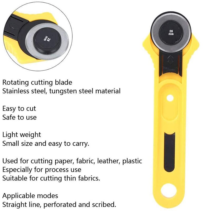 Handheld Draagbare Rotary Roller Cutter Naaien Cra... – Vicedeal