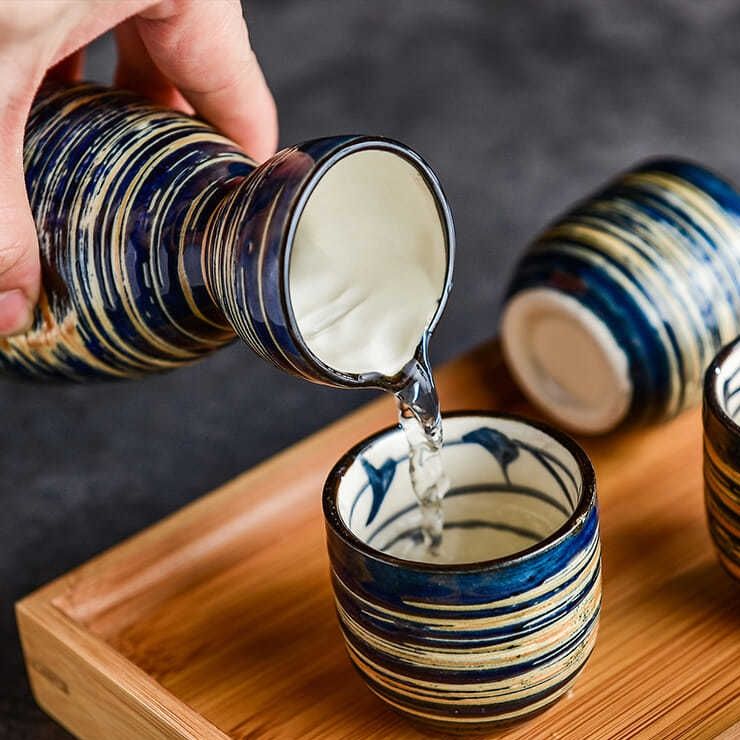 Retro Ceramic Small Wine Cup Flagon Glass Whisky J... – Grandado