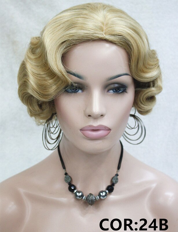 Strongbeauty finger vågig stil kort hud topp synte... – Grandado