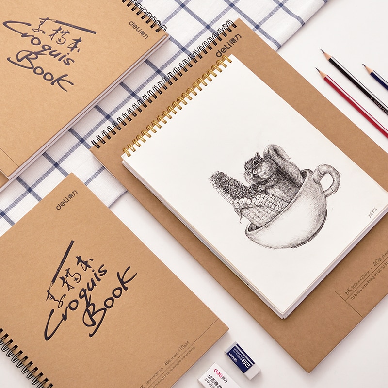 DELI Drawing Paper Artist Painting Drawing Paper P... – Grandado