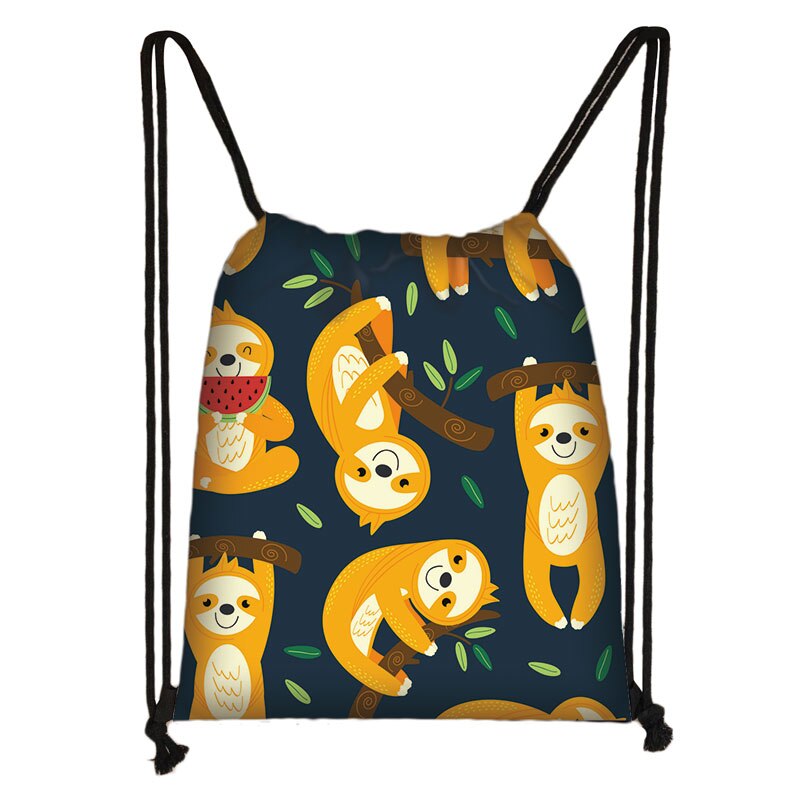 Cute Animal Sloth Drawstring Bags Women Storage Ba... – Vicedeal