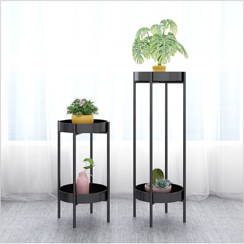Nordic Metal Plant Stand 2-tire Gold Flower Metal ... – Grandado