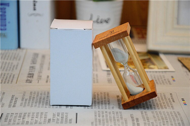 Small Square Log Base Hourglass 1/3/5 Minutes Time... – Grandado