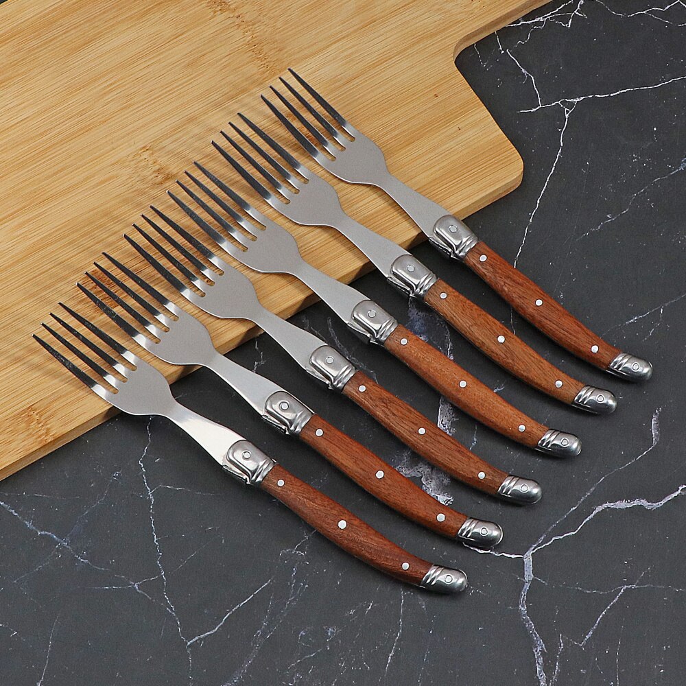Jaswehome Laguiole Stil Fleisch Gabel Set 6-Stück ... – Grandado