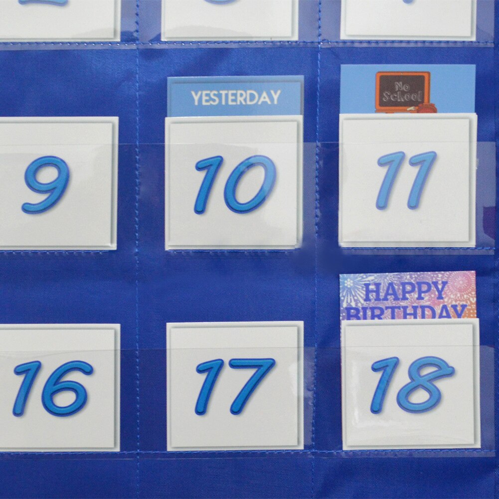 School Classroom Calendar Pocket Chart 25.75*33.75... – Grandado