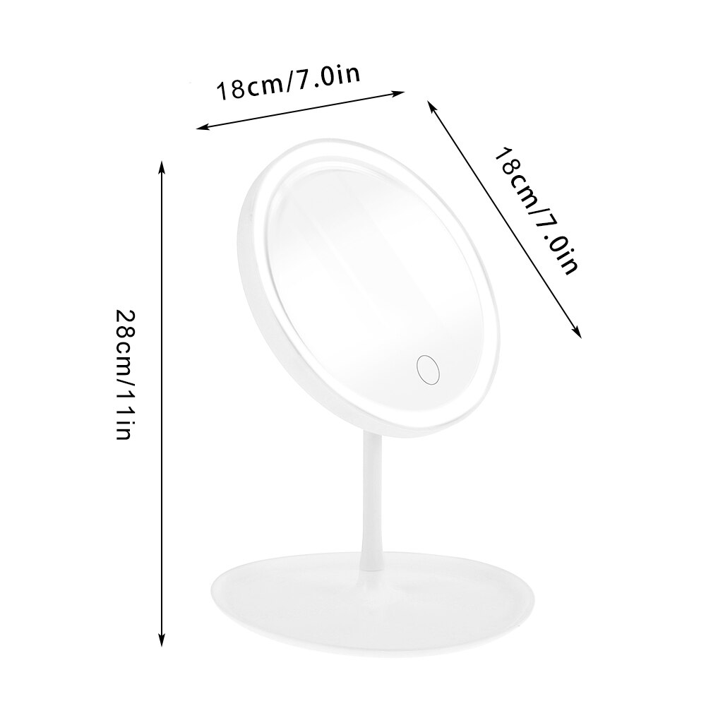 Portable LED Light Up Vanity Mirror Touch Control ... – Grandado
