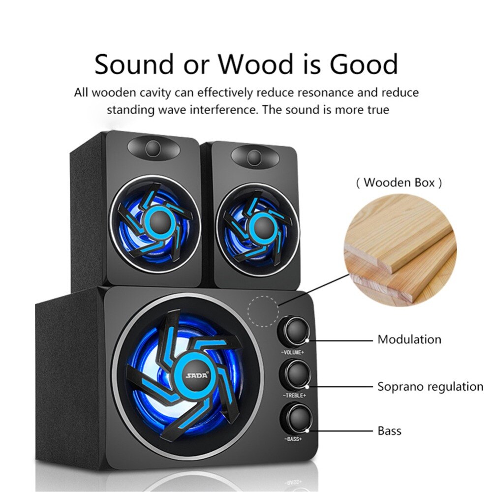 SADA D-209 With Colorful LED Light Desktop Compute... – Grandado
