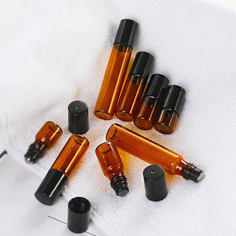 2ml 3ml 5ml 10ml Amber Glass Roll on Bottle with G... – Grandado