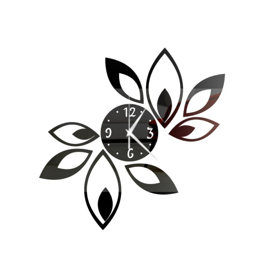 Flower Lotus Large Digital 3D Wall Clock Quartz Ne... – Grandado