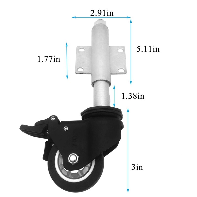 3Inch Manganese Steel Gate Wheel PU Spring Loaded ... – Vicedeal