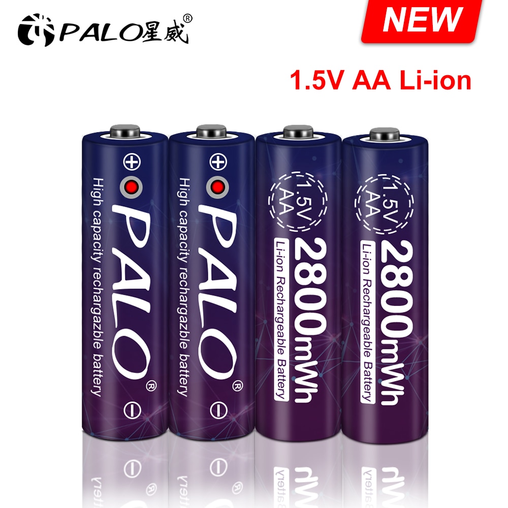 PALO 1.5V AA Li-ion Rechargeable Battery AA 1.5V 2... – Vicedeal