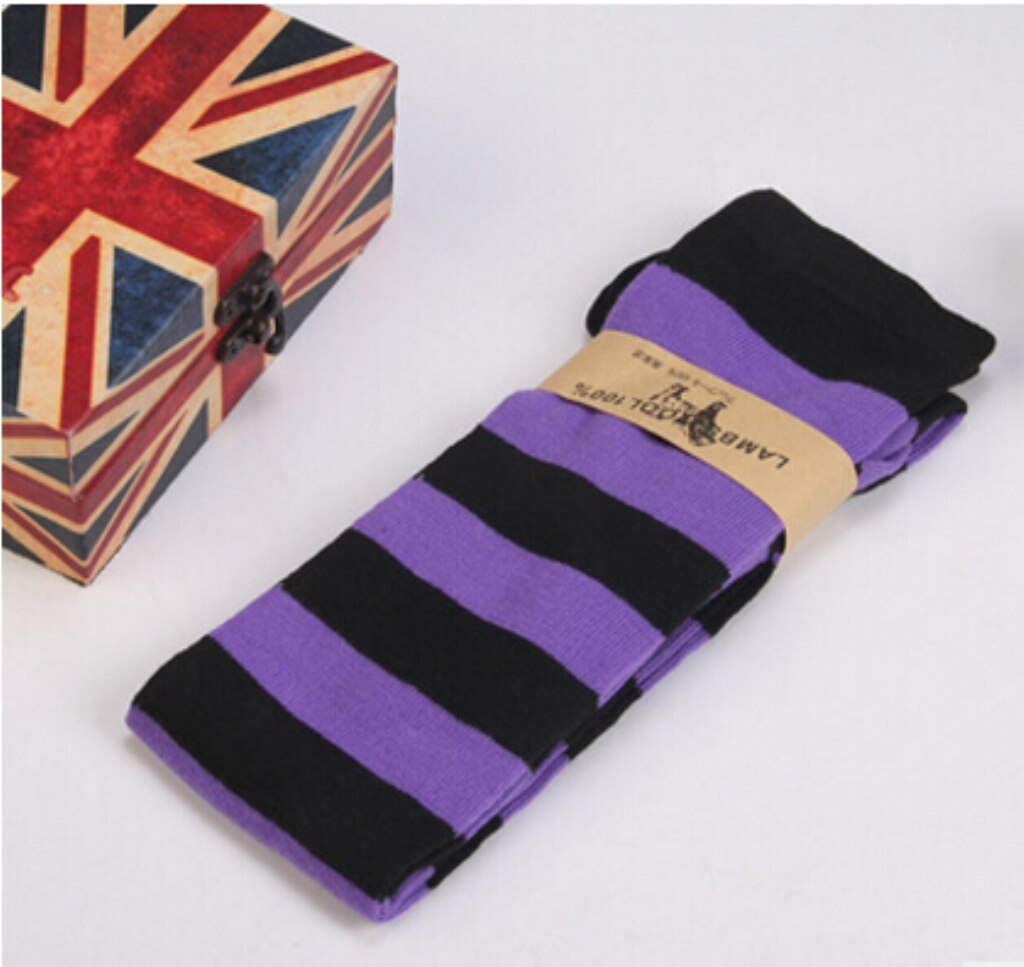 Women Girl Striped Thigh High Stockings Plus Size ... – Grandado