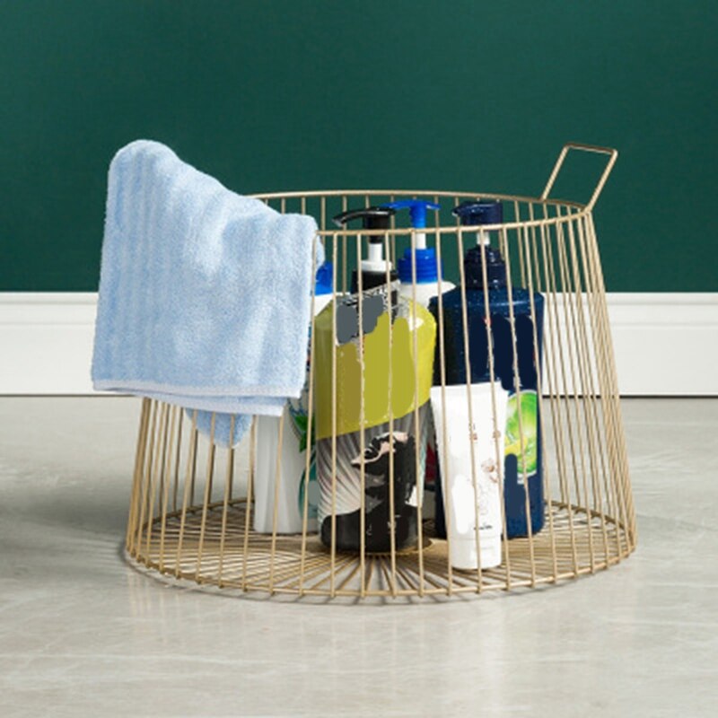 Nordic Cast Iron Metal Storage Basket Home Hotel B... – Grandado