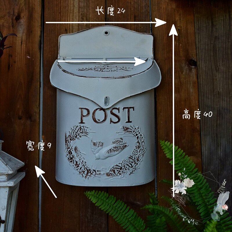 Metal Post Mail Box Vintage Farmhouse Rustic Style... – Vicedeal