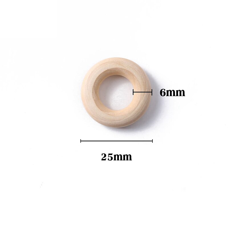 10PC 25mm, 40mm, 50mm Maple Wood Ring Handmade Woo... – Grandado