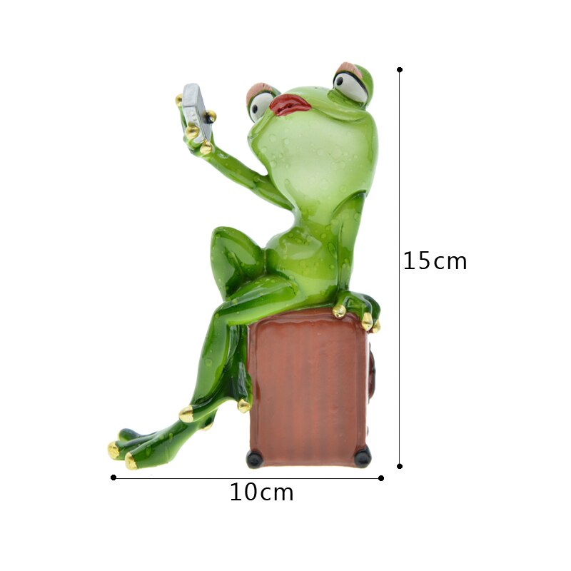 NORTEHUINS Resin Kawaii Anthropomorphic Frog Figur... – Grandado