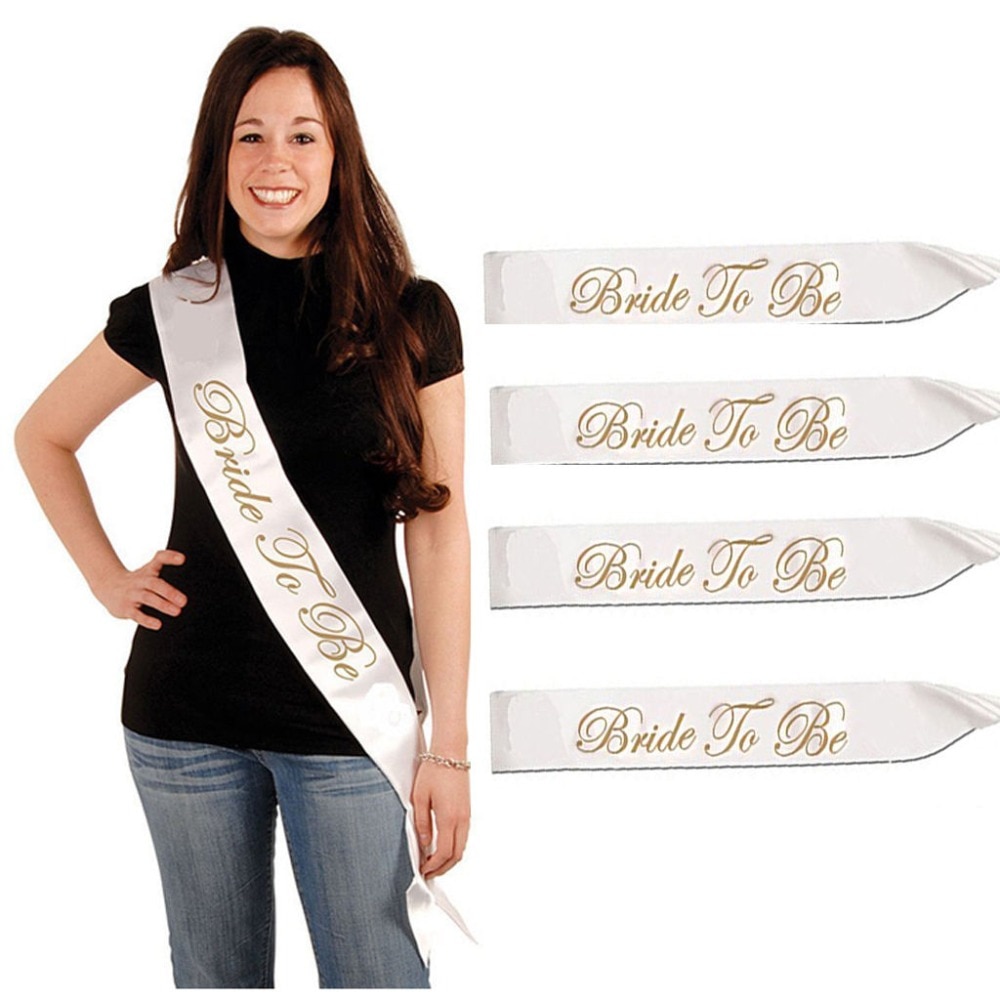 White Hen Night Sash Bride Accessories Party Bride... – Grandado