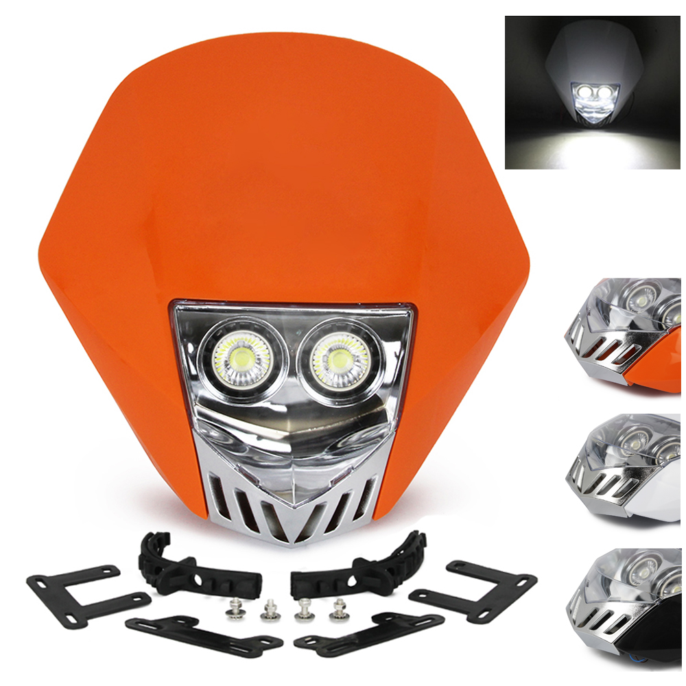 Motocross Universal Headlight Headlamp Double Dual... – Vicedeal