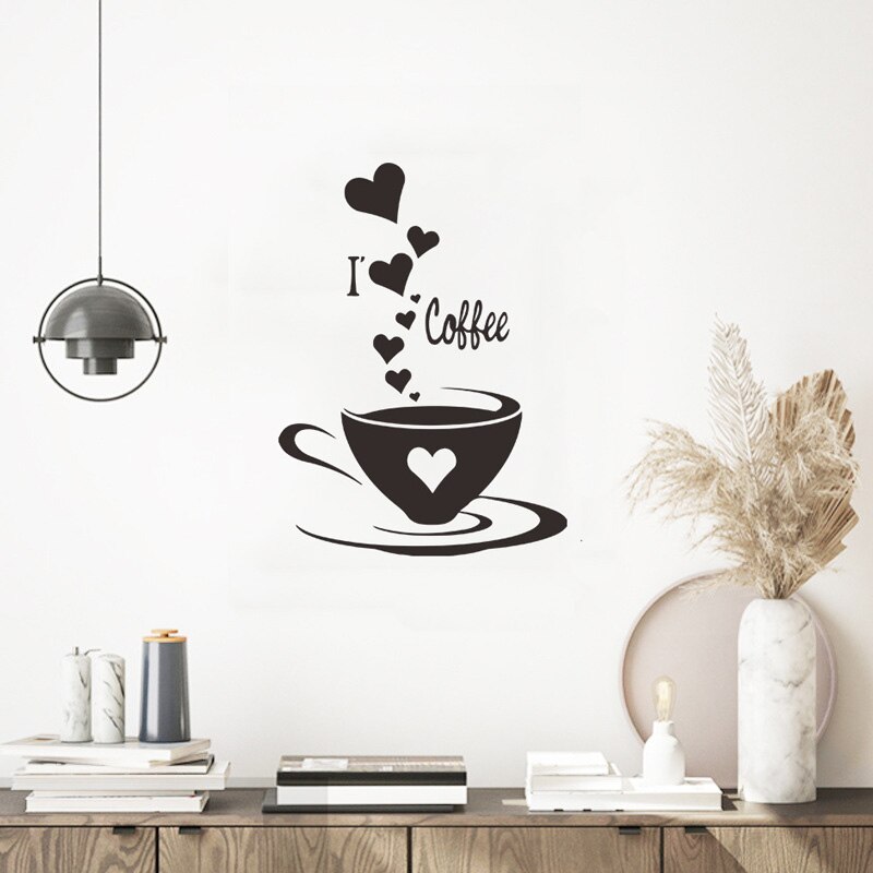 Coffee Cup Wall Sticker Living Room Bedroom Home D... – Grandado