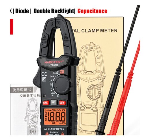HABOTEST Current Clamp Poke Meter Multimeter Amper... – Grandado