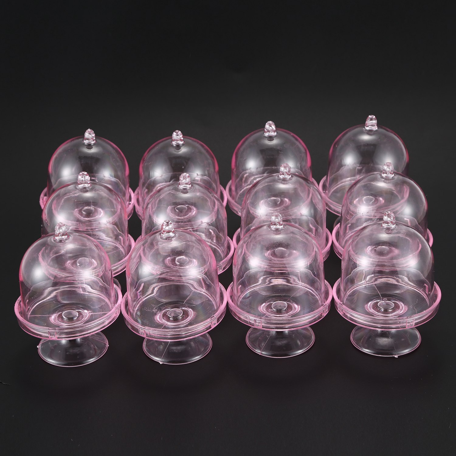 12x Mini Cake Stand Cupcake box Wedding Party Plas... – Grandado