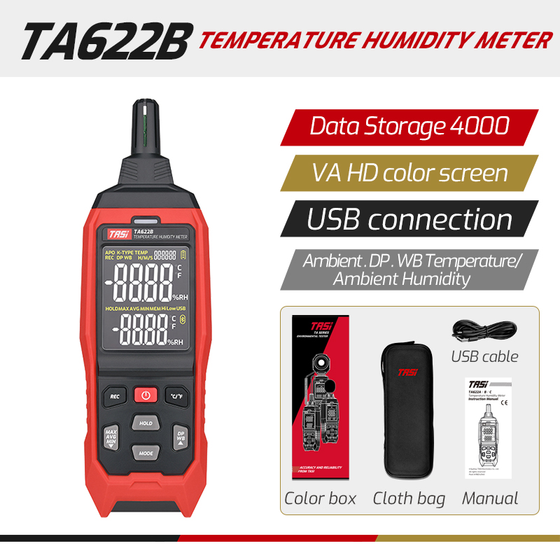 TASI TA622A TA622B Digital Temperature Humidity Me... – Grandado