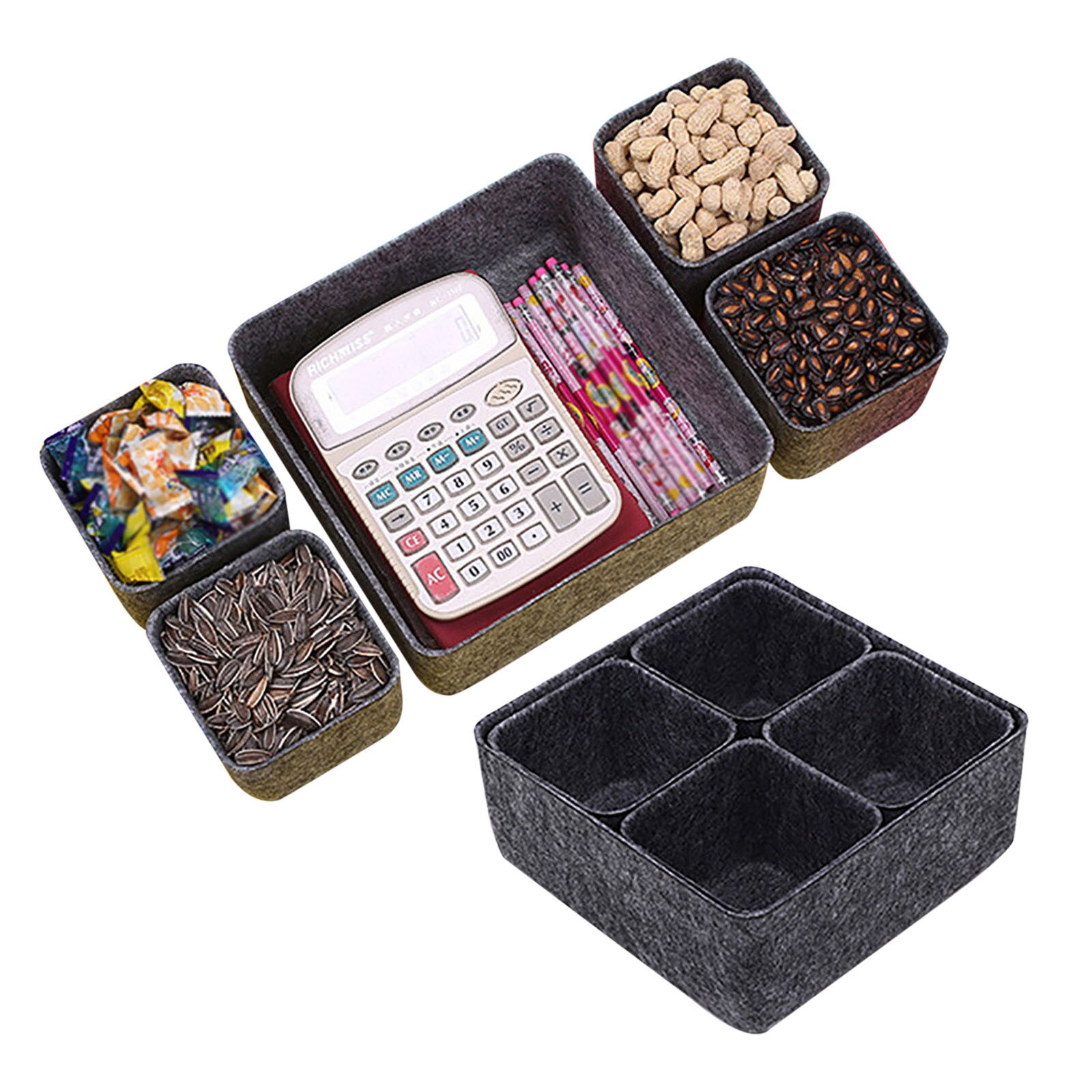 Fabric Storage Boxes One-Piece Office Desktop Debr... – Grandado