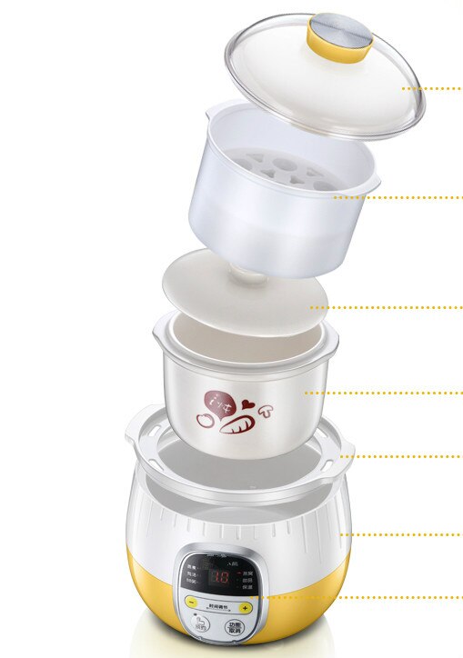 220 V 200 w 0.8L + 1L Stoomboot Elektrische slow c... – Grandado