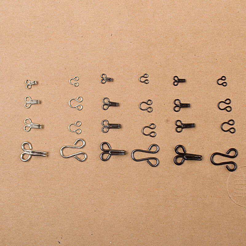 High collar hook hook and eye closure flies buckle... – Vicedeal