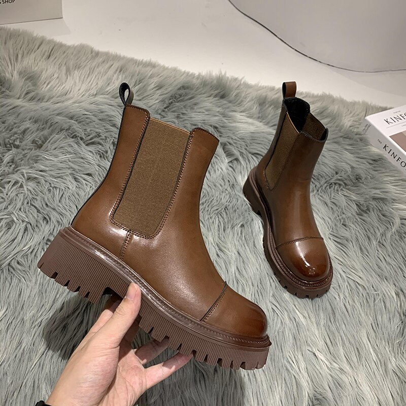 Vrouwelijke Chelesa Laarzen Enkel Elastische Band ... – Grandado