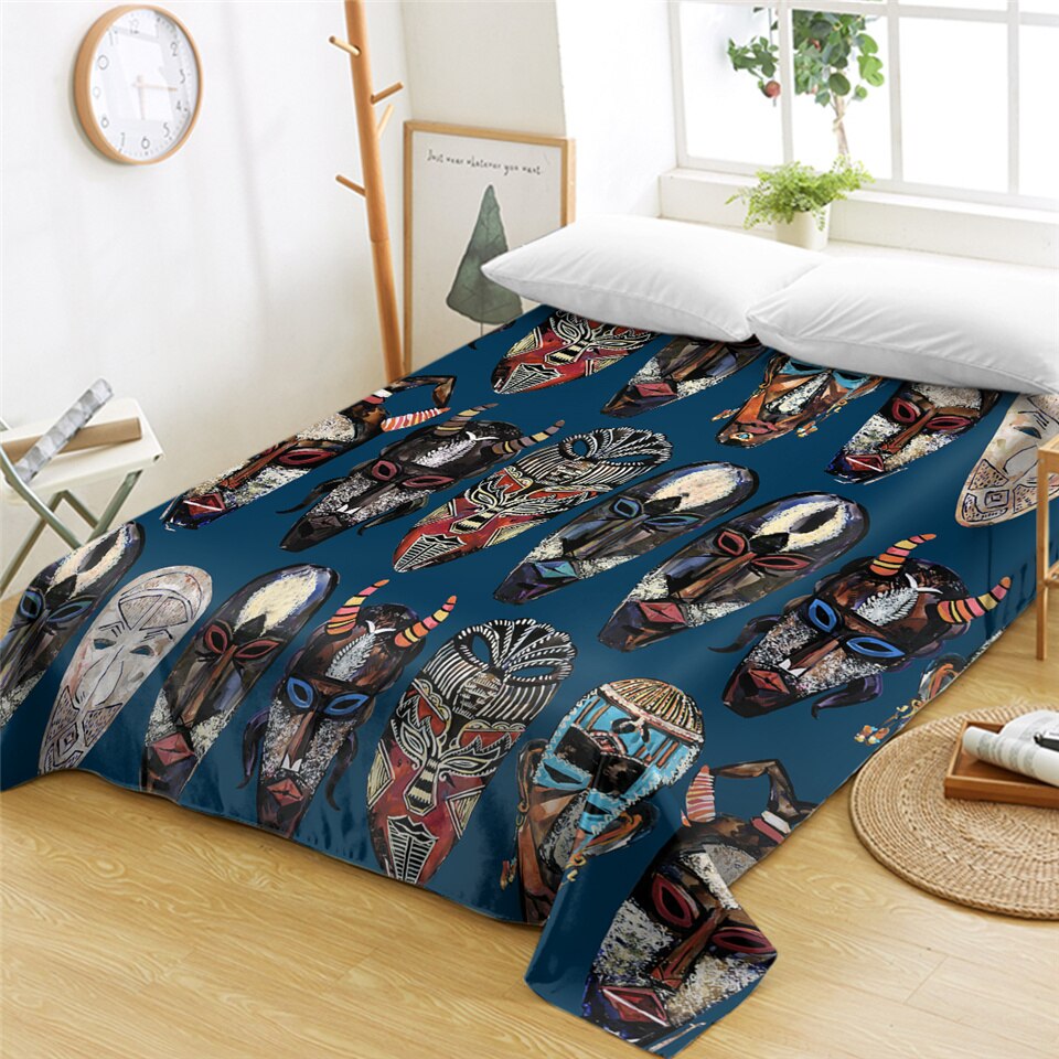 BeddingOutlet African Bed Sheet Tribal Totem Flat ... – Vicedeal