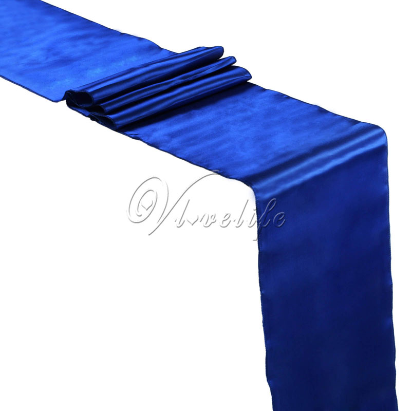 10PCS Royal Blue Satin Table Runners 12" x 108'' W... – Grandado