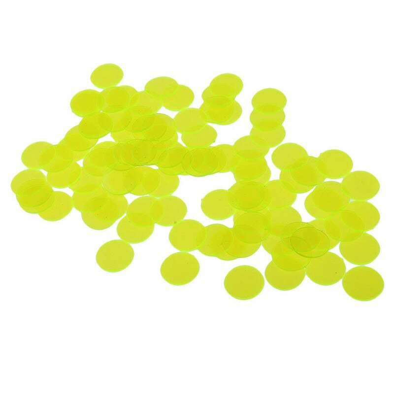 100pcs 19MM Plastic Chips Transparent Color Chips ... – Vicedeal