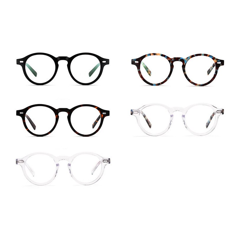 Luxury Brand Round Acetate Glasses Frame Men Women... – Grandado