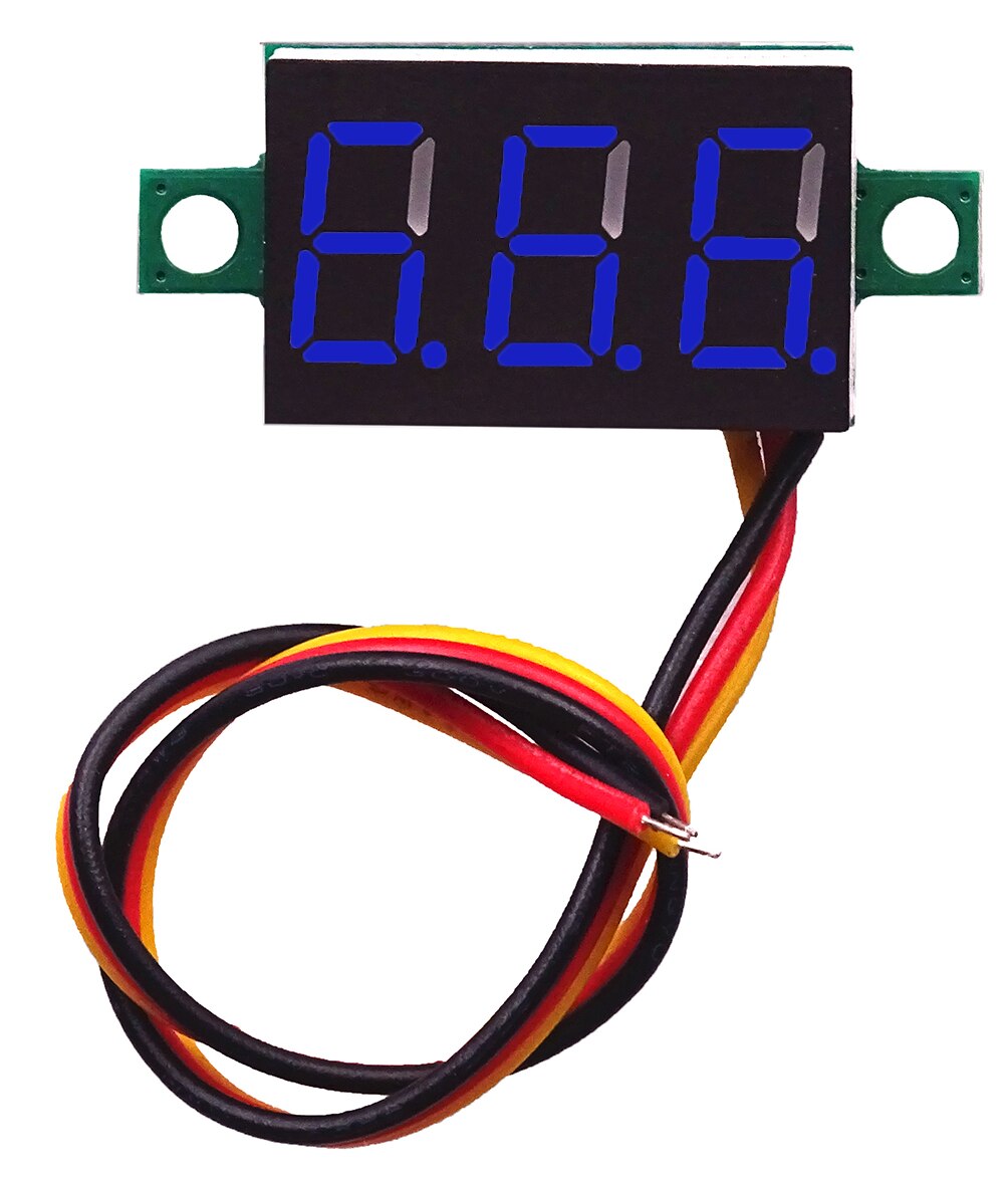 Voltímetro Digital Mini, medidor de voltaje, 3 cab... – Grandado