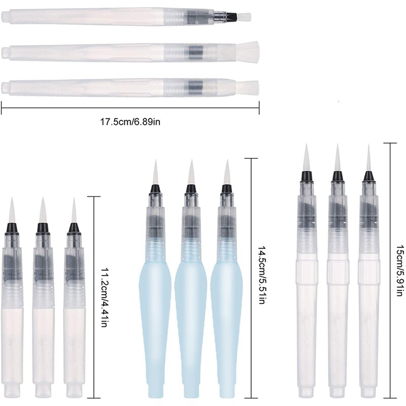 Aquarel Borstel Pennen Set,12 Pack Water Borstel P... – Grandado