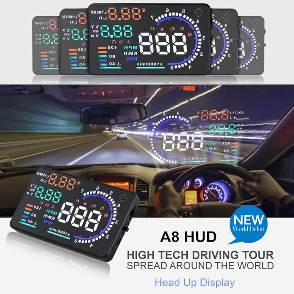 OBD2 HUD Car Head Up Display 5.5" LED Windscr... – Grandado