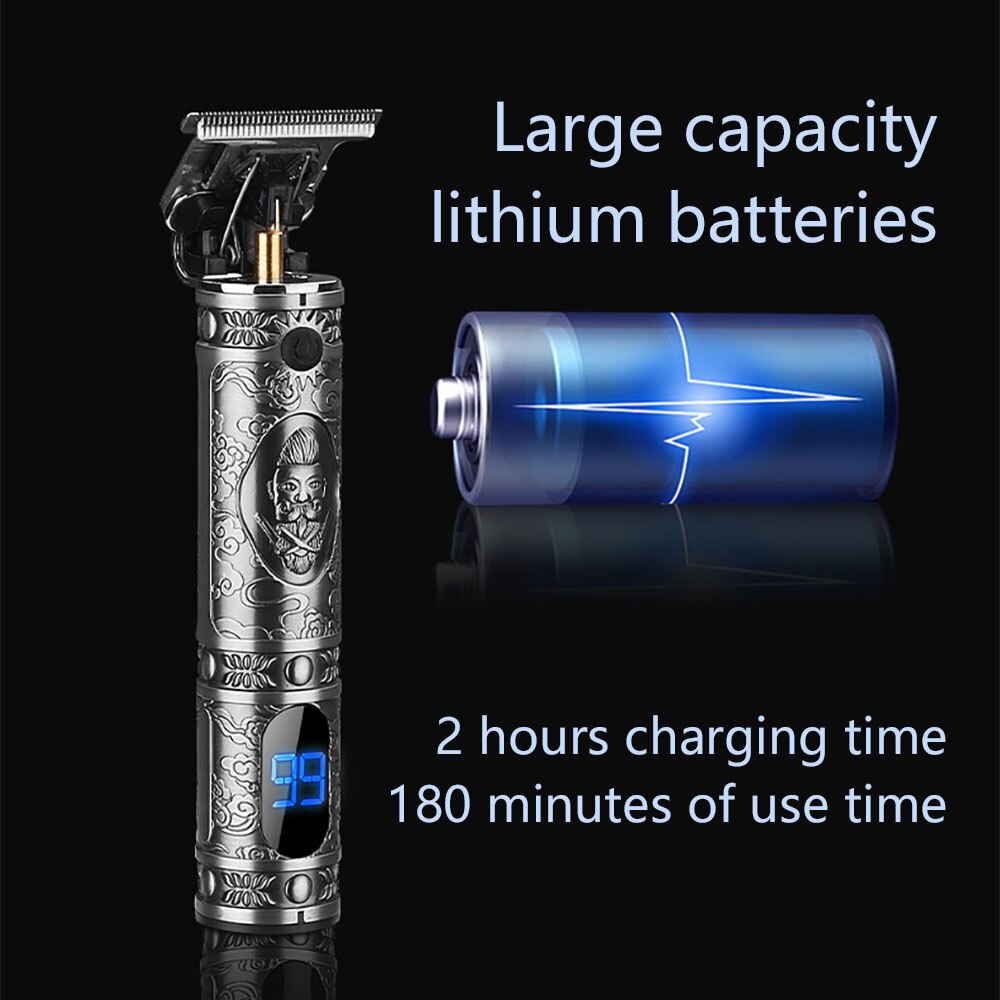 1 set Portable Hair Clipper Rechargeable Retro Oil... – Grandado