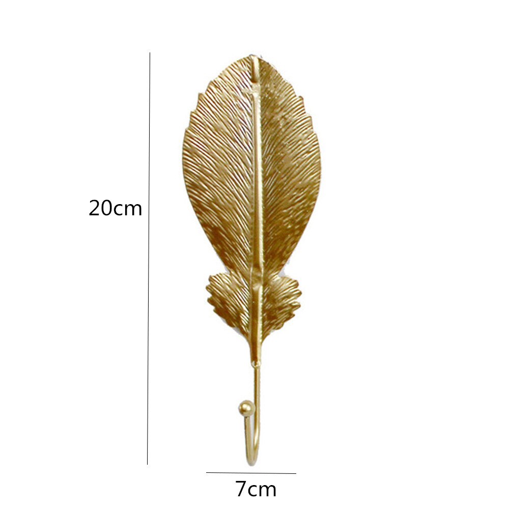 Nordic Stijl Bladvorm Haak Luxe Golden Gratis-Gat ... – Grandado