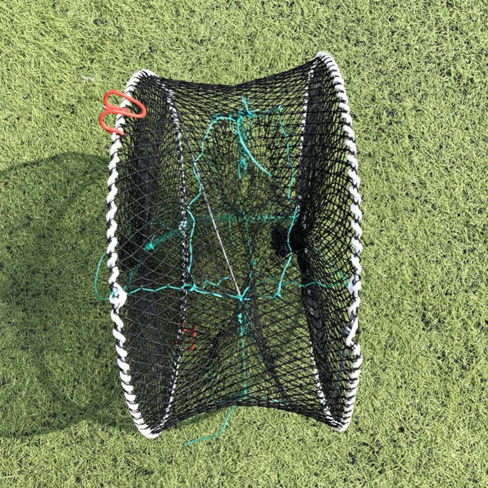 Foldable spring three-hole crab cage round crab cr... – Grandado