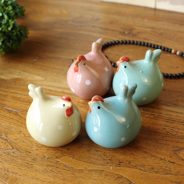 (4 Pieces/set)Mini Ceramic Hen Chicken Animals Hom... – Vicedeal