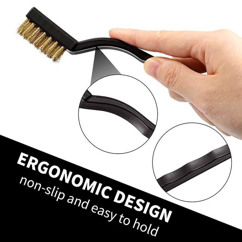 14 Pcs Mini Stainless Steel Wire Brush Brass and N... – Grandado