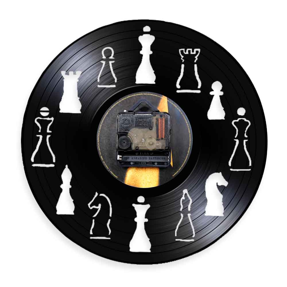 Chess Games Vintage Vinyl Record Wall Clock With B... – Grandado