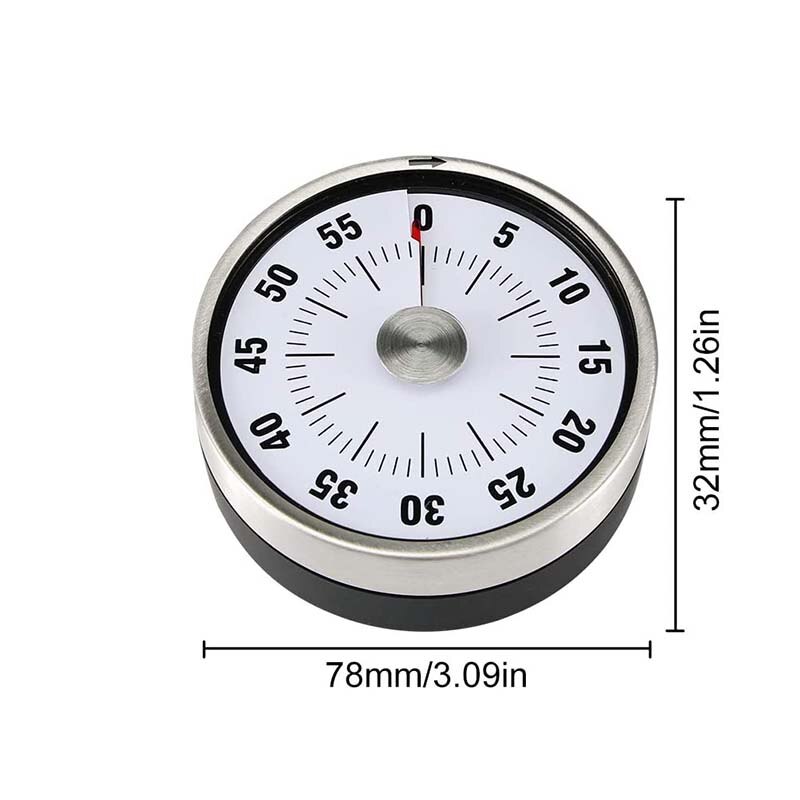 Magnetic Mechanical Kitchen Timer 60 Minute Visual... – Grandado