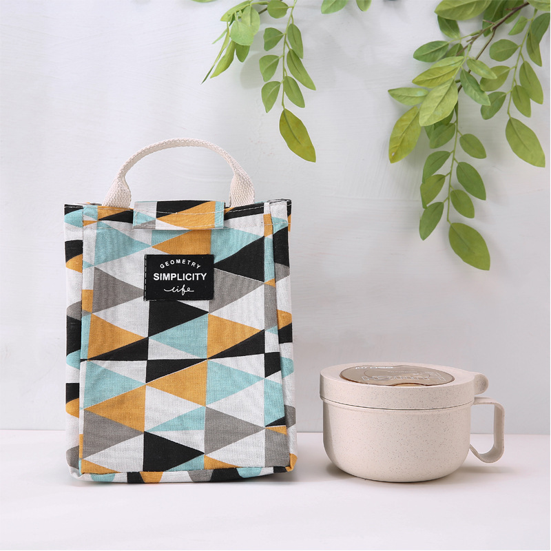 Purdored 1 Pc Mode Geometrie Patroon Lunch Tas Voe... – Grandado
